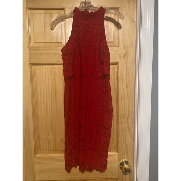 Missguided | Dresses | Missguided Red Lace Cocktail Dress Nwt | Poshmark